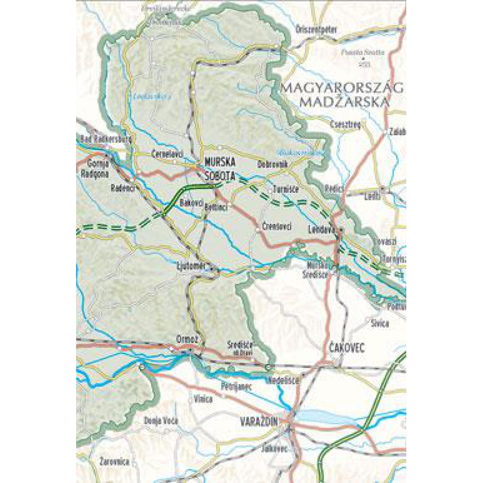 Regijski zemljevid Slovenije - statistične regije 104 x 76 cm ...