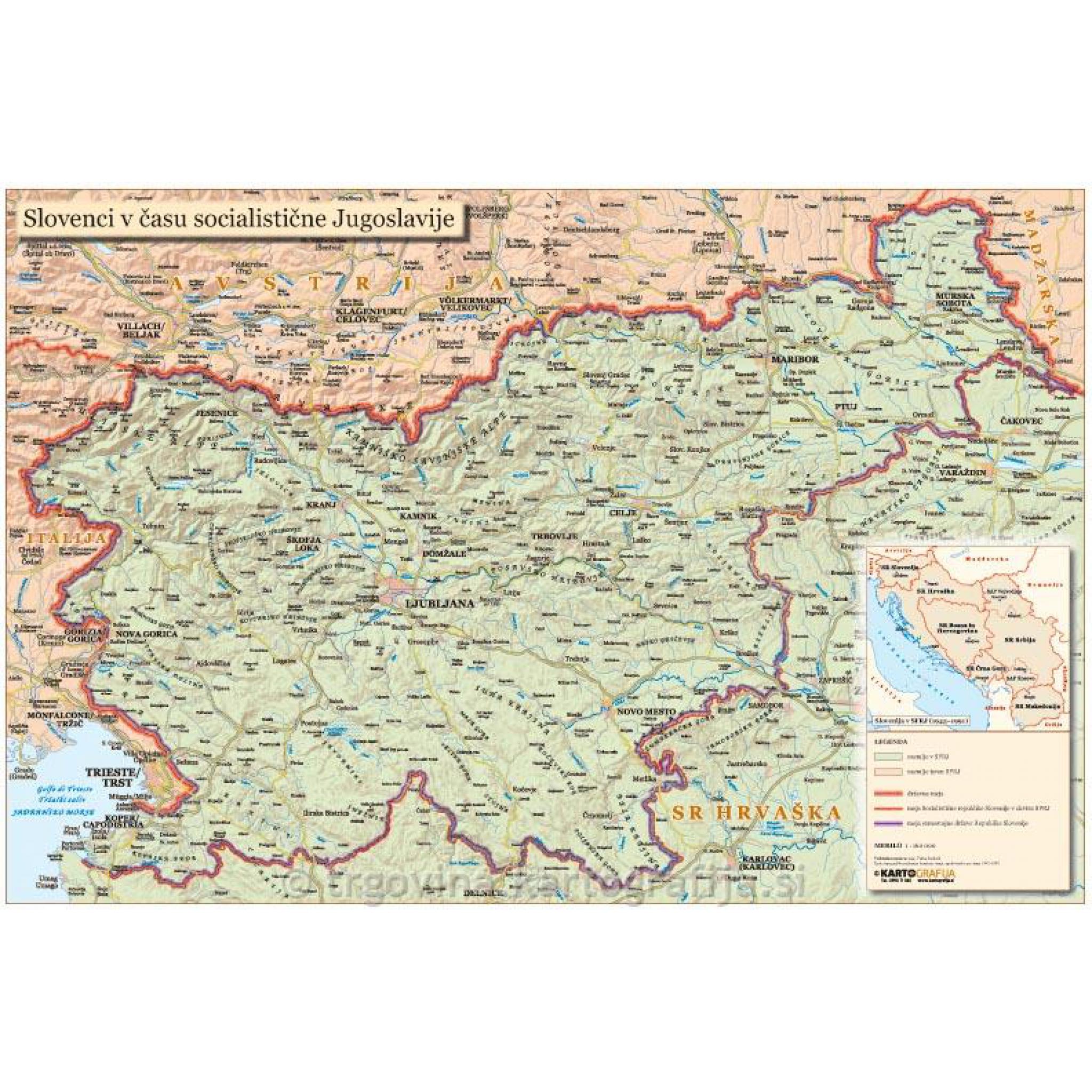 Stenski geološki zemljevid / karta Slovenije - zemljevidi.net